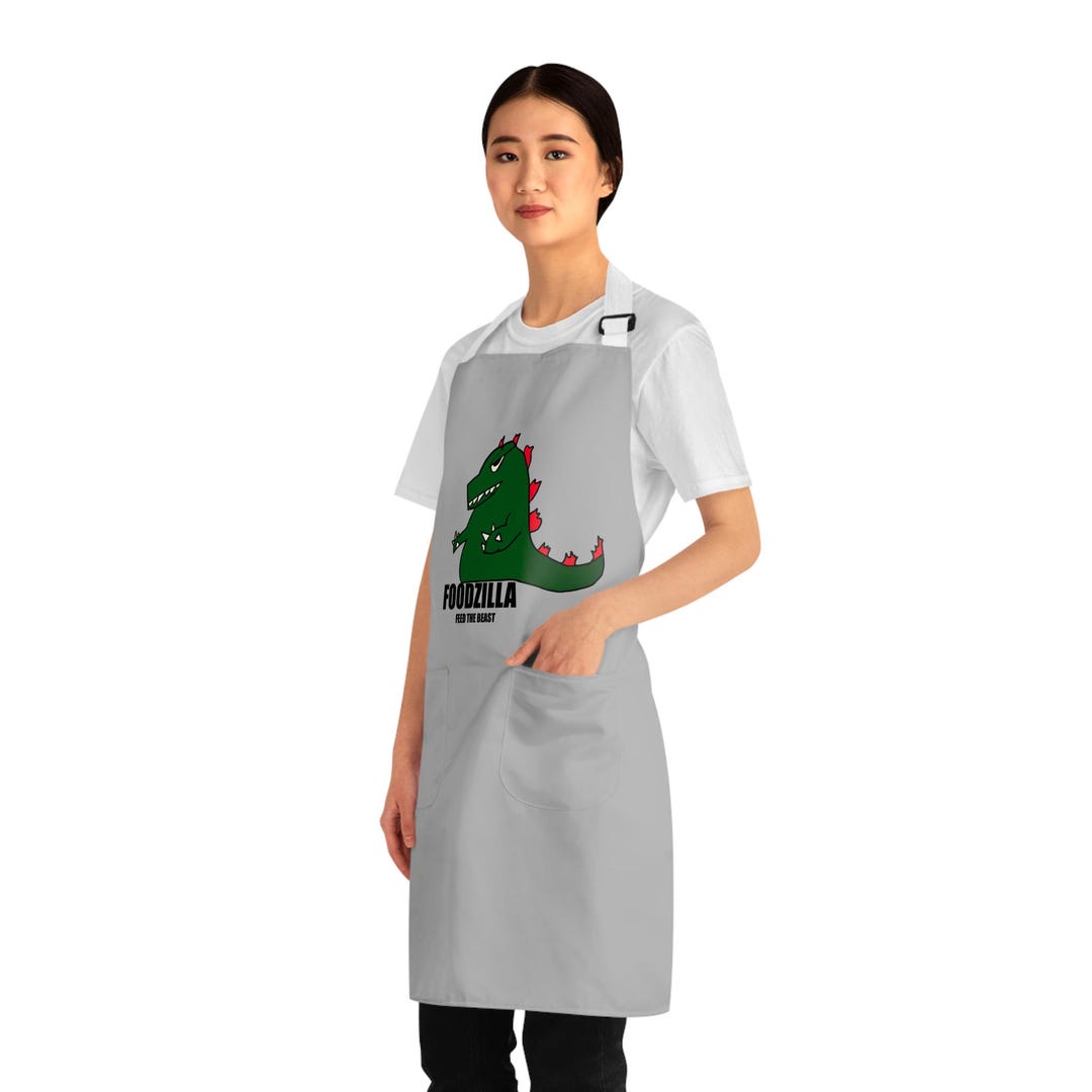 Godzilla Inspired Foodzilla Feed the Beast Apron - Kitchen Cooking ...