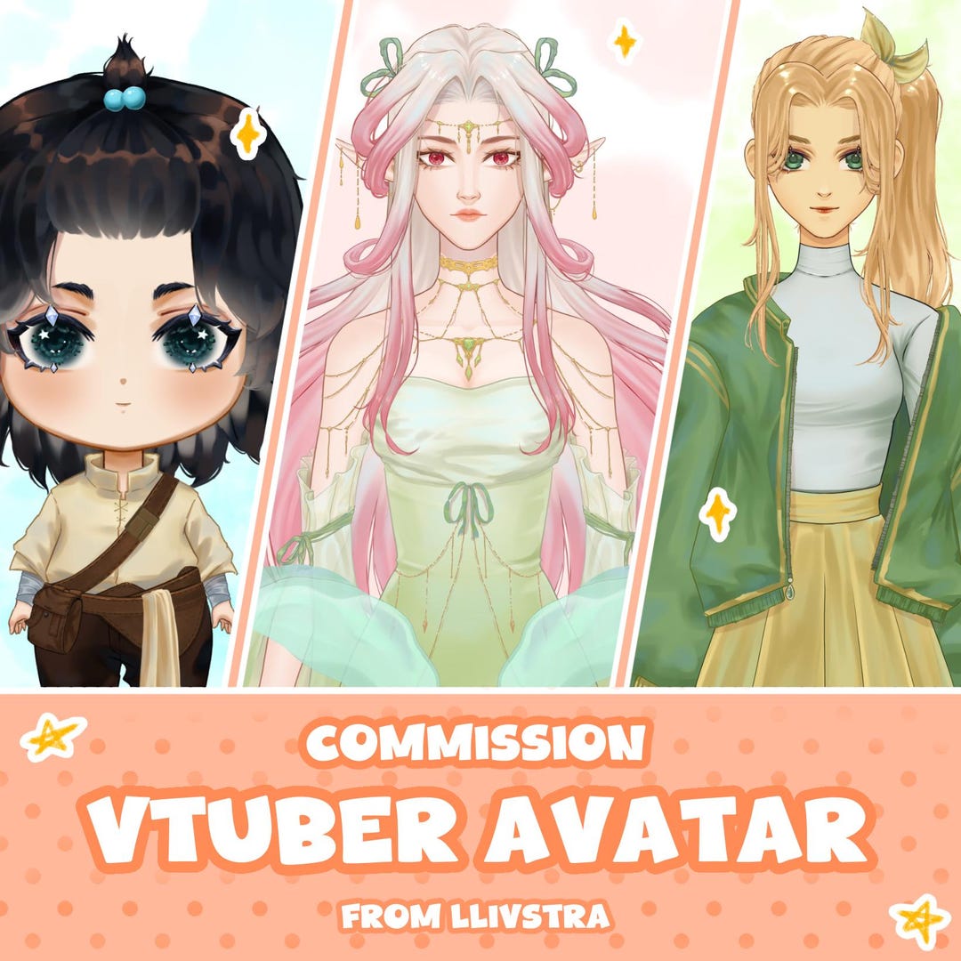 Vtuber Models, Commission a Unique Vtuber Avatar - Etsy