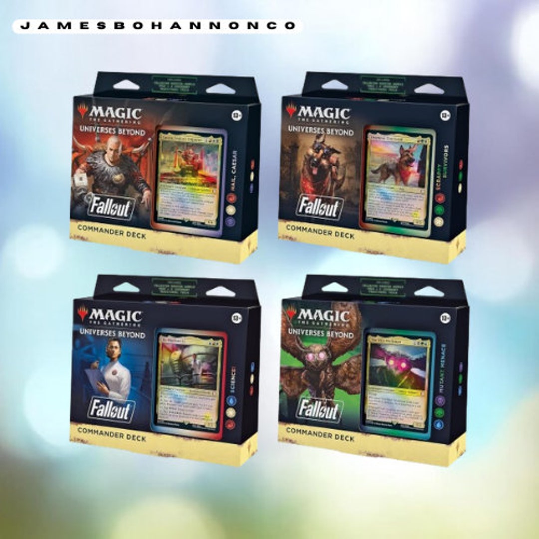 The Gathering Fallout Commander Deck Bundle Includes All 4 Decks 1 Hail ...