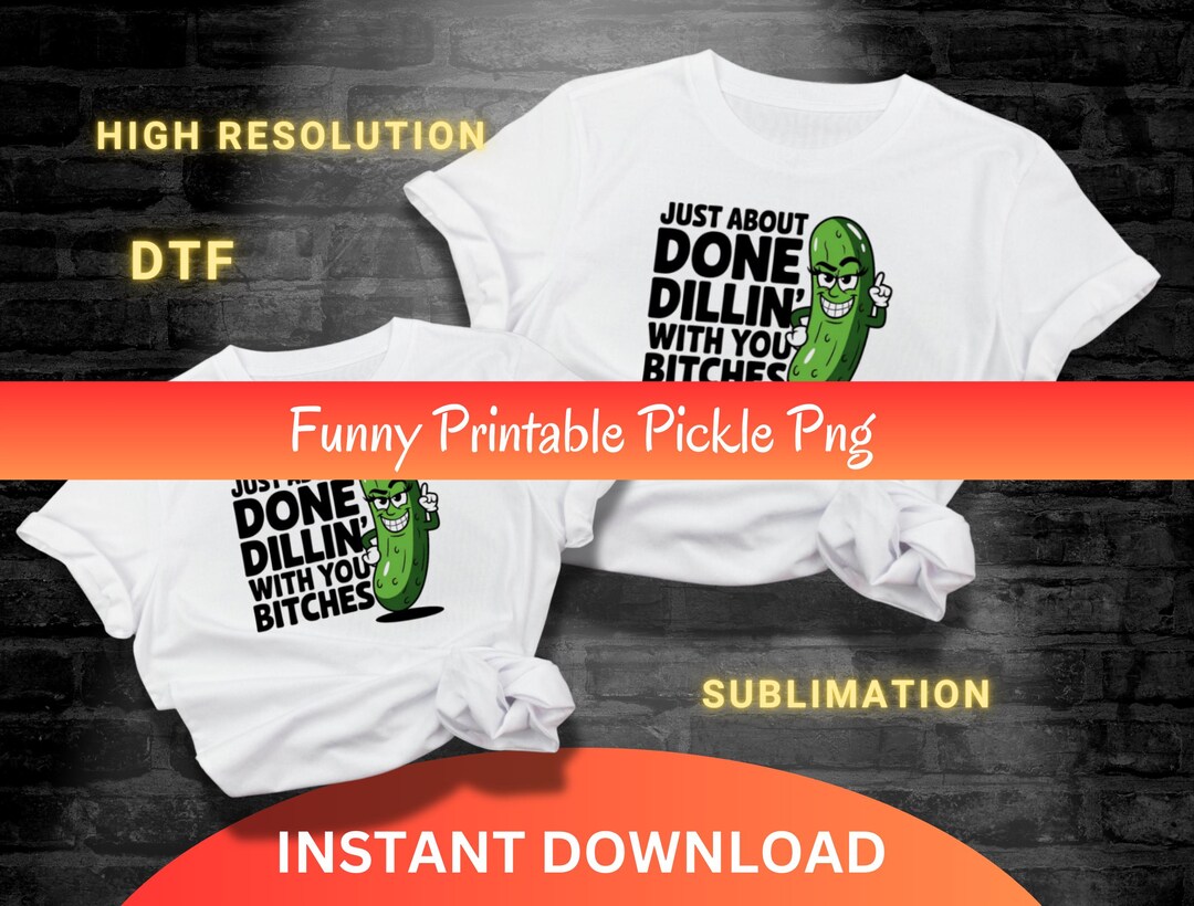 Dill Pickle Png-dill Pickle Sticker-embroidered Pickle T-shirt-pickle ...