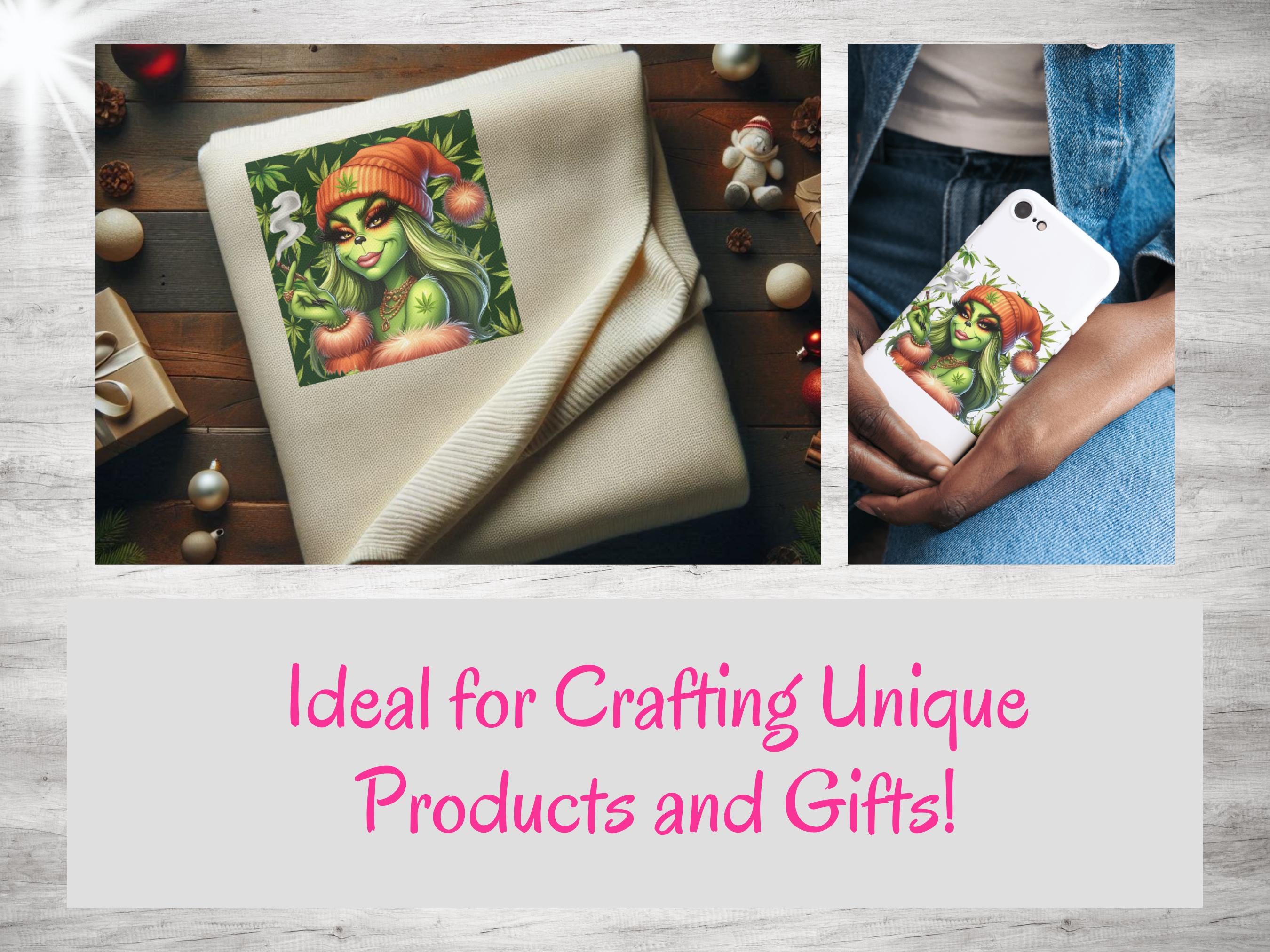 Large Grinch Face Sticker-grinch Face Png-420 Grinch Png-grinch 420 Png ...