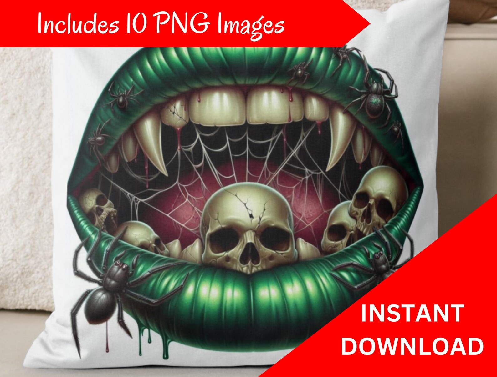 Scary Red Vampire Teeth-vampire Fangs Png-scary Halloween Shirt ...