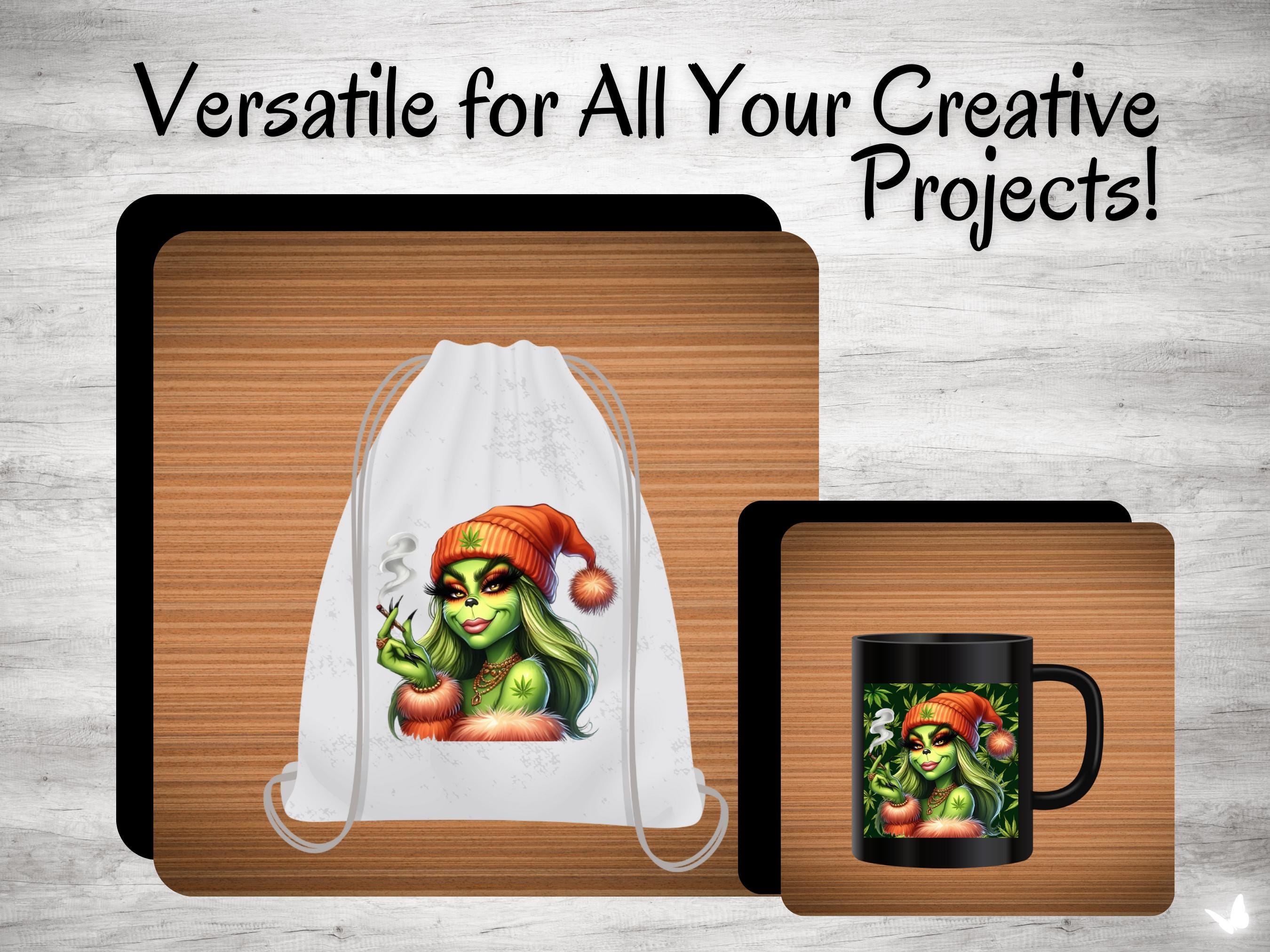 Large Grinch Face Sticker-grinch Face Png-420 Grinch Png-grinch 420 Png ...