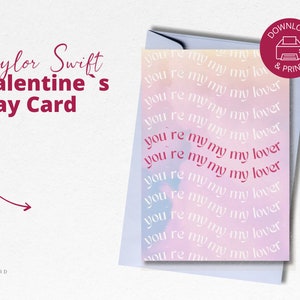 Printable Taylor Swift Valentine Day Card, Printable Card, Taylor Swift ...