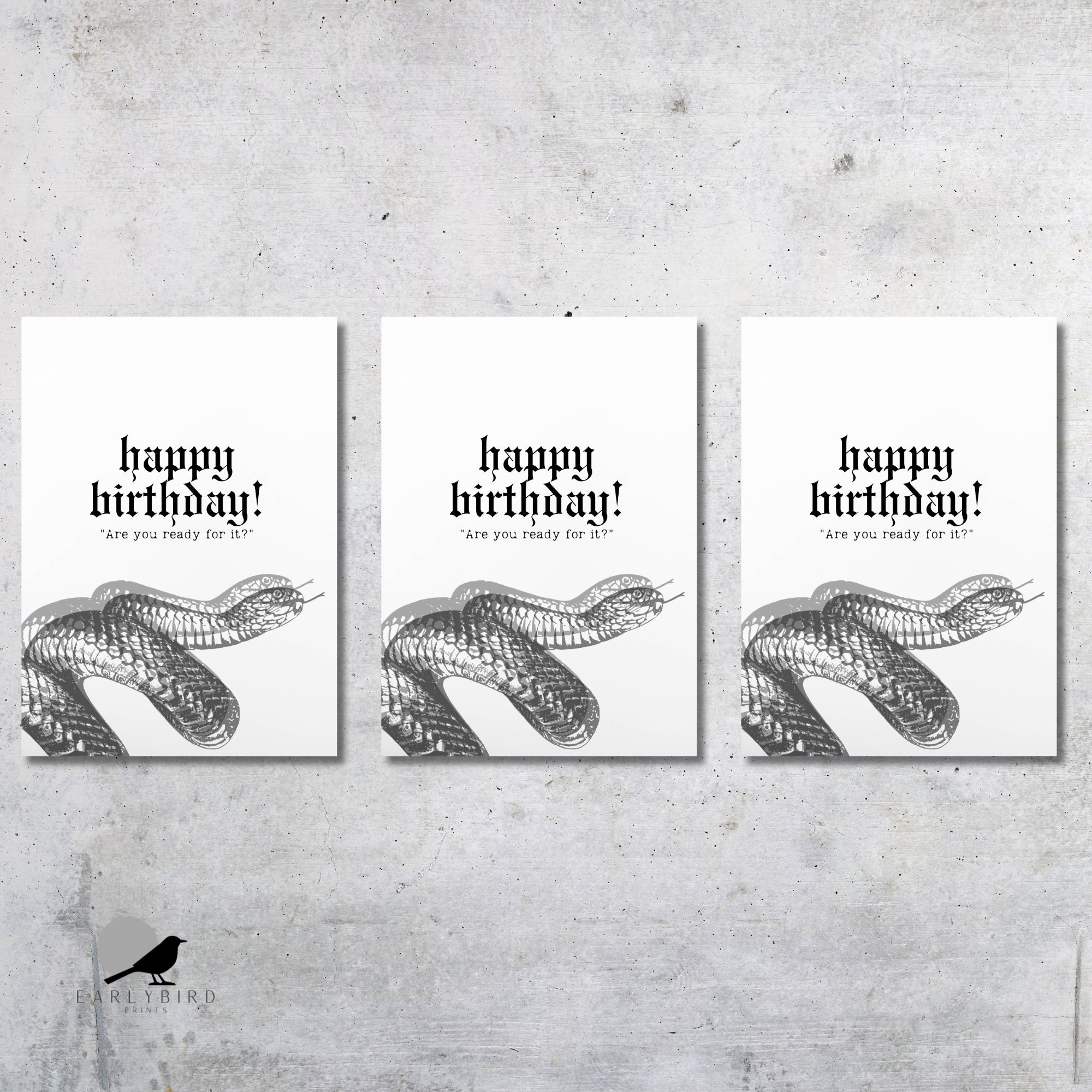 Printable Taylor Swift Reputation Birthday Card, Instant Download - Etsy