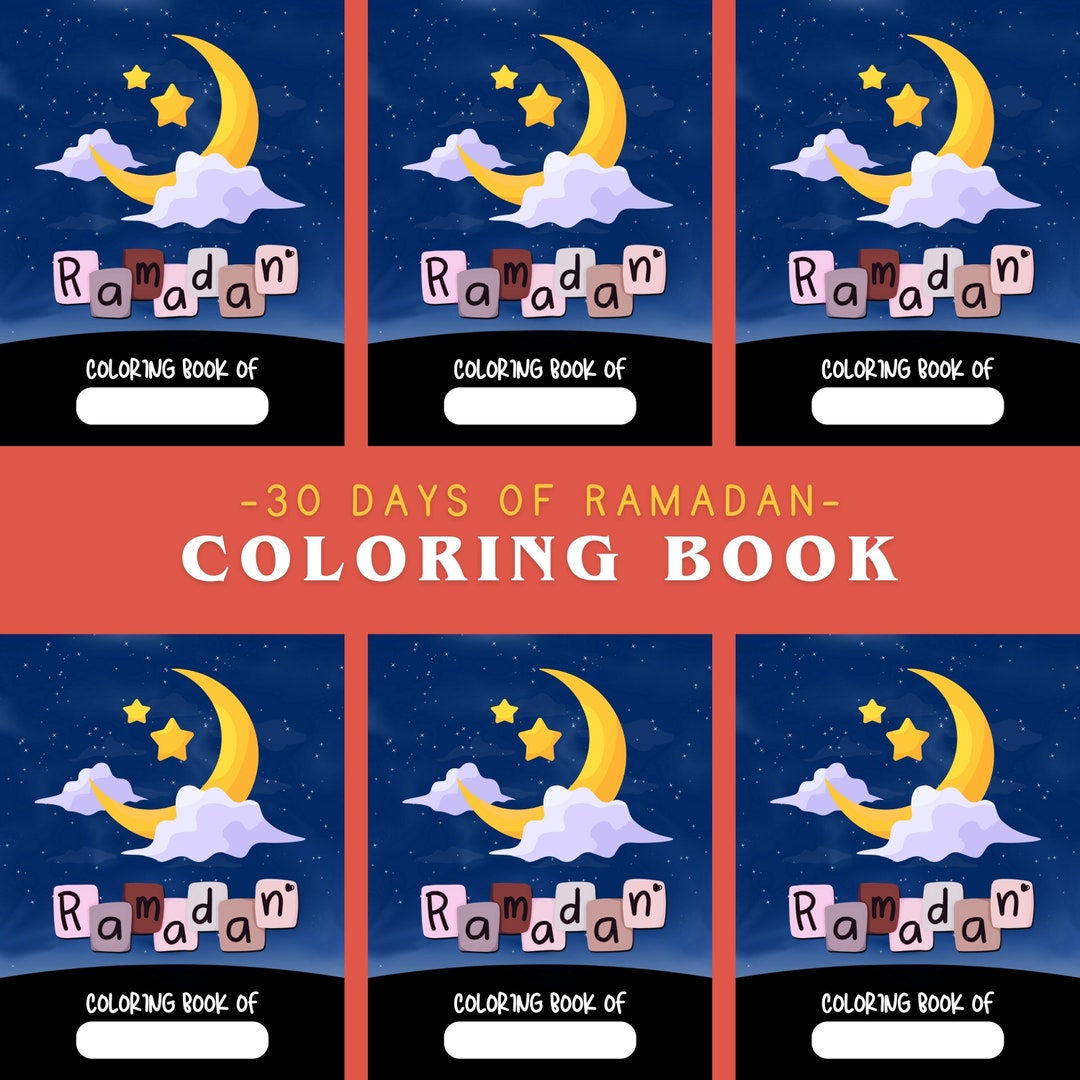 Ramadan Activity Islamic Coloring Page Muslim Kids Toy Montessori Tool ...