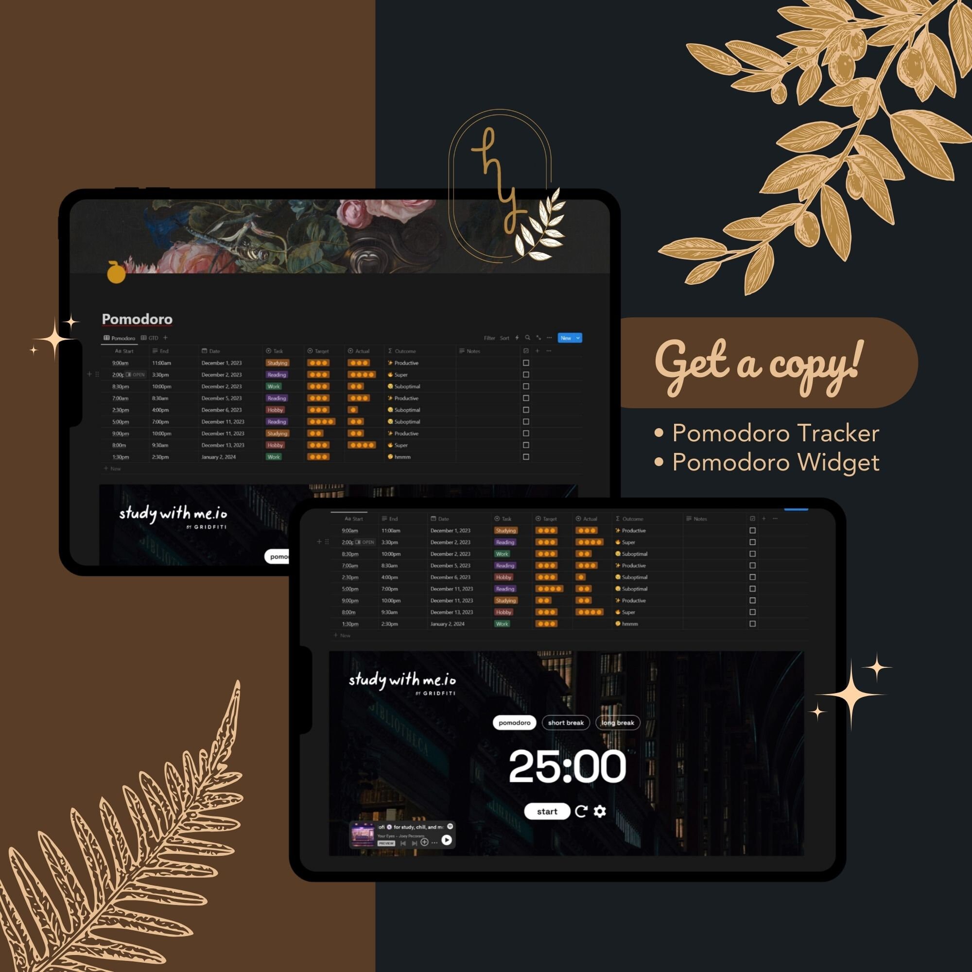 Pomodoro Tracker Notion Template | Pomodoro Notion Template Pomodoro ...