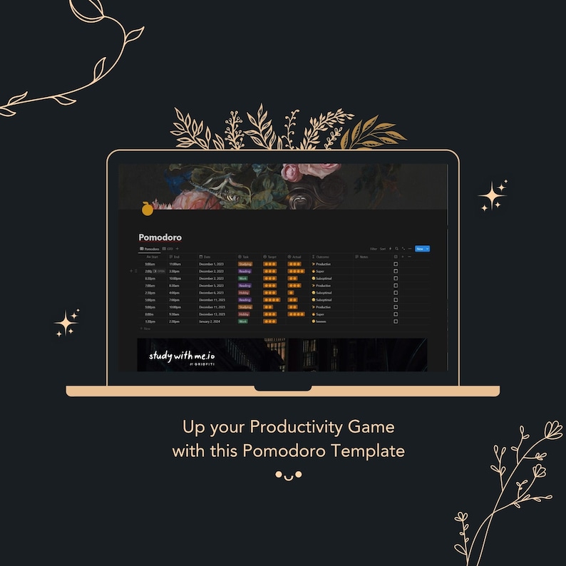 Pomodoro Tracker Notion Template | Pomodoro Notion Template Pomodoro ...