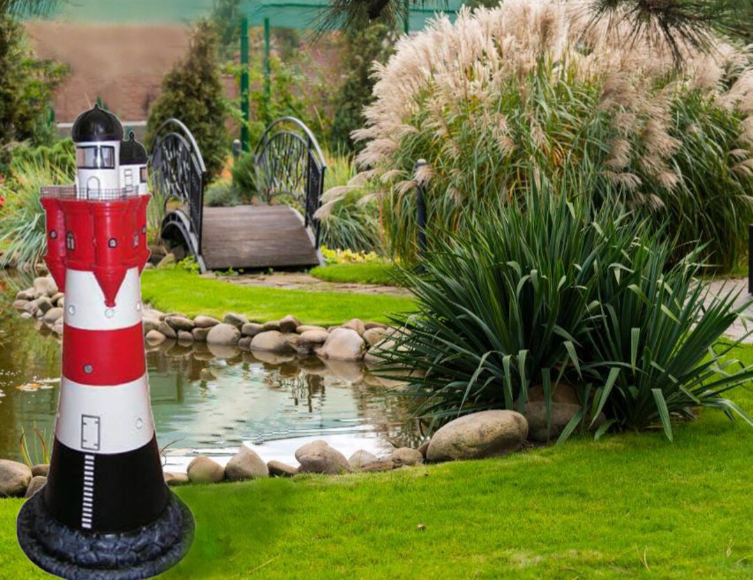 180cm Lighthouse Red Sand, With Strobe Lamp Flashing Light for Outdoor ...