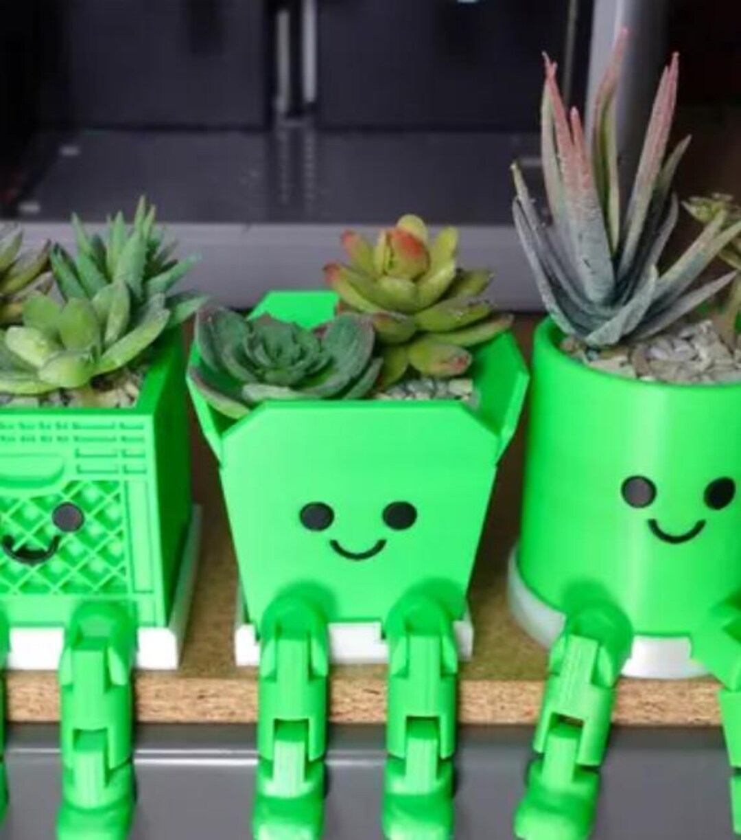 Articulated Planter Pots (smiley Face) - Etsy
