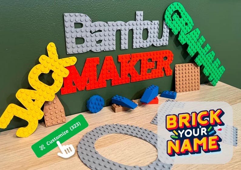 Brick Your Name! Brick Nameplates - Etsy