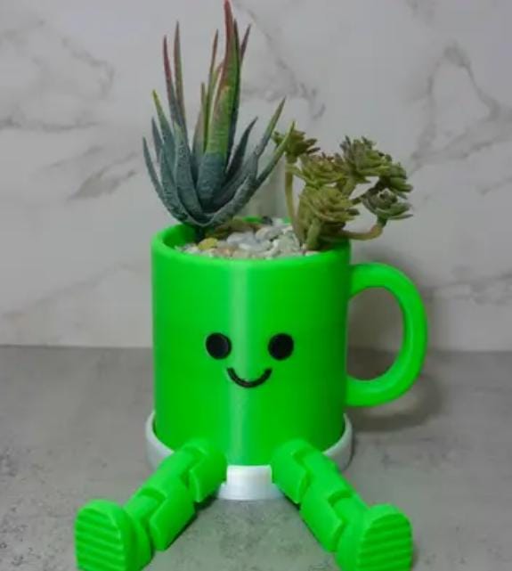 Articulated Planter Pots (smiley Face) - Etsy