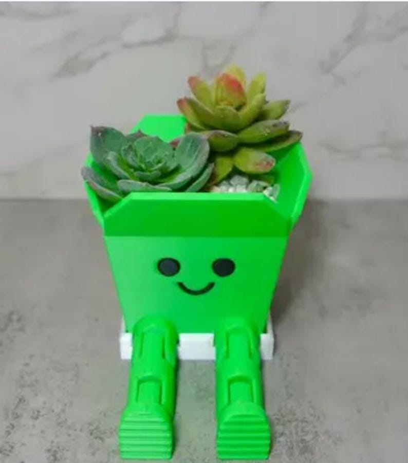 Articulated Planter Pots (smiley Face) - Etsy