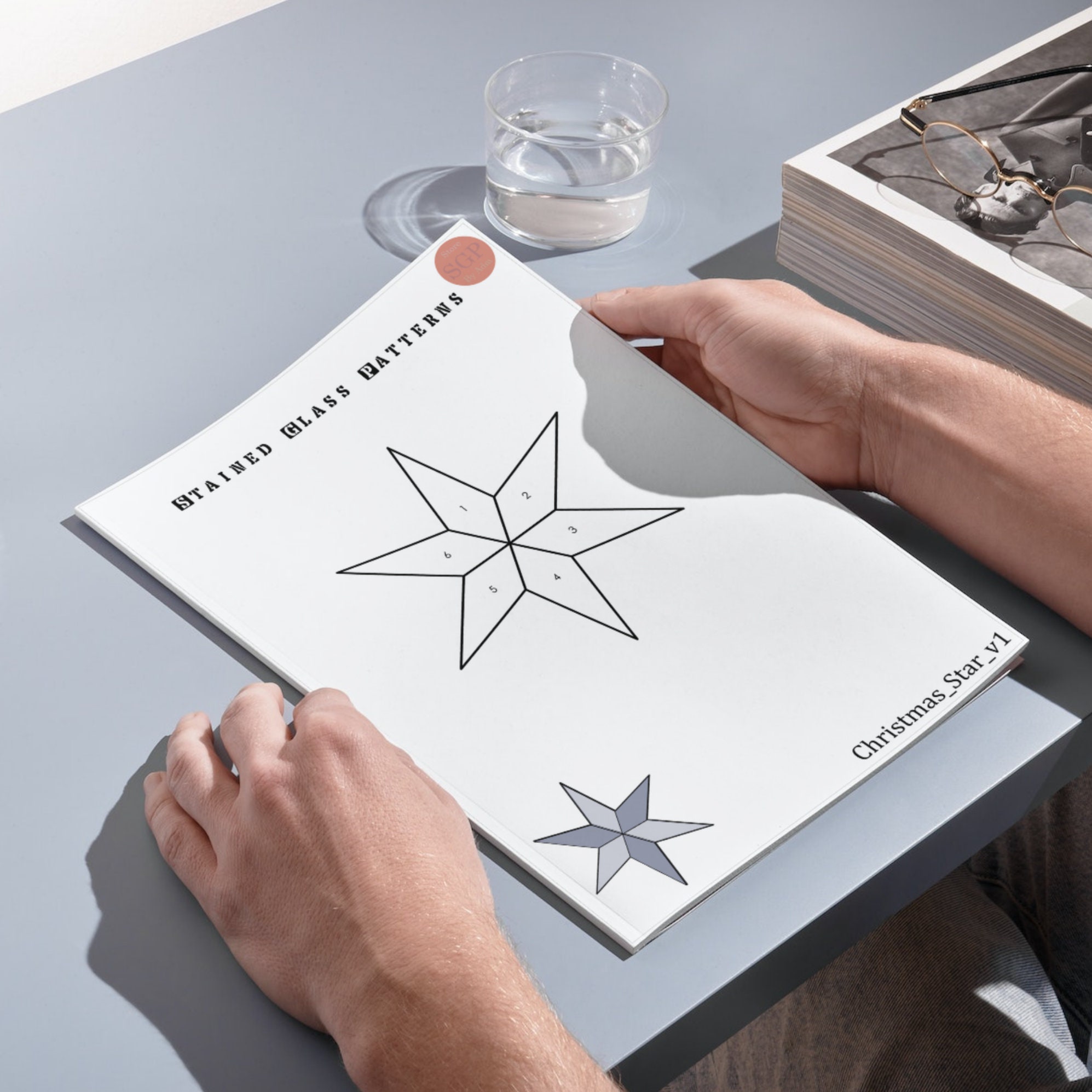 Christmas Star Stained Glass Patterns Stained Glass Printable Patterns ...