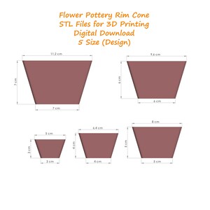 Flower Pottery Rim Cone Tool STL Files for 3D Printing | Pottery Tool ...