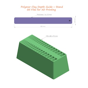 Polymer Clay Depth Guide + Stand | Thickness Guides 1 to 10 Mm | Clay ...