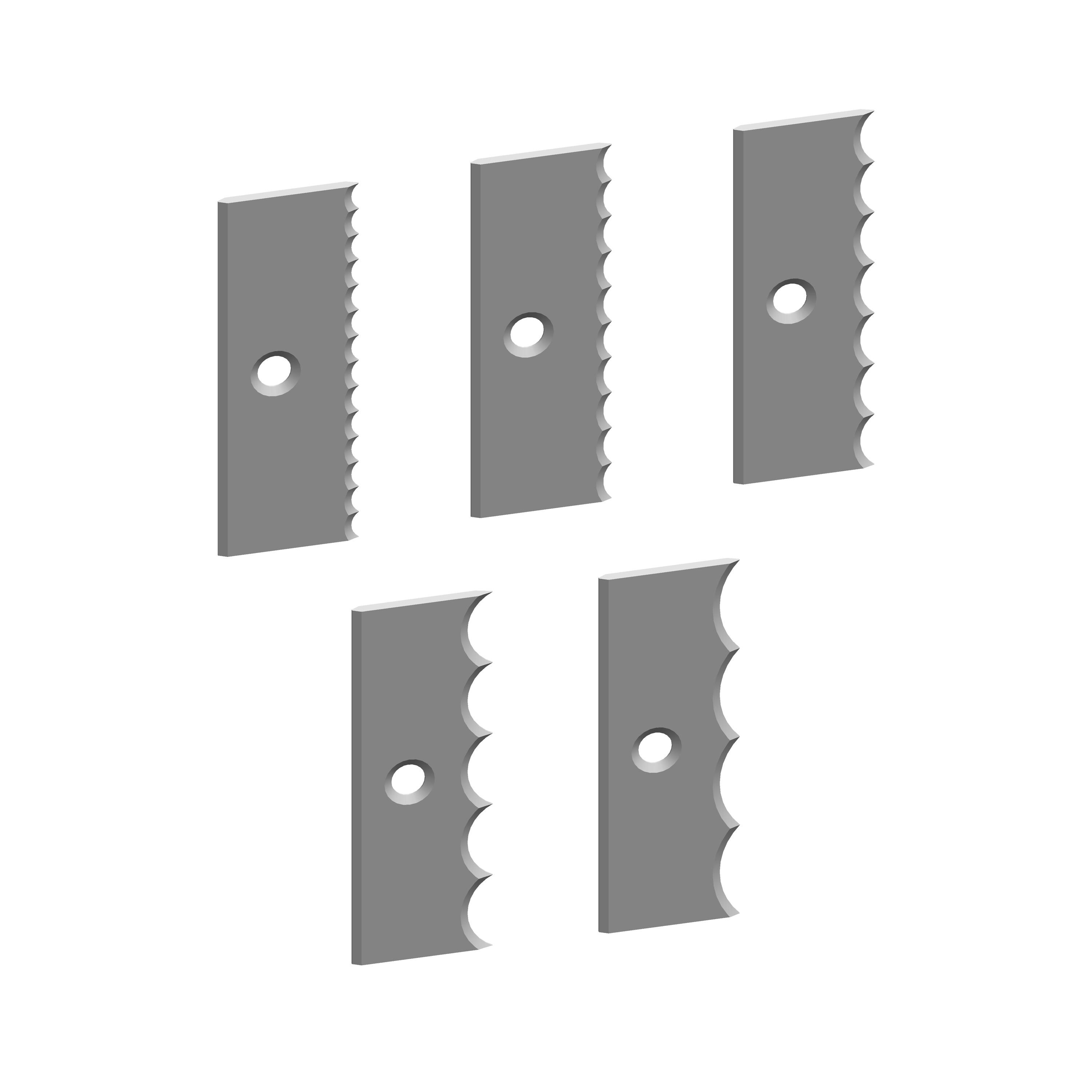 Pottery Profile Rib Bundle STL File for 3D Printing | Pottery Tools 3d ...