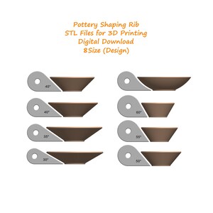 Pottery Shaping Rib Tool – 8 STL Files for 3D Printing | Digital ...