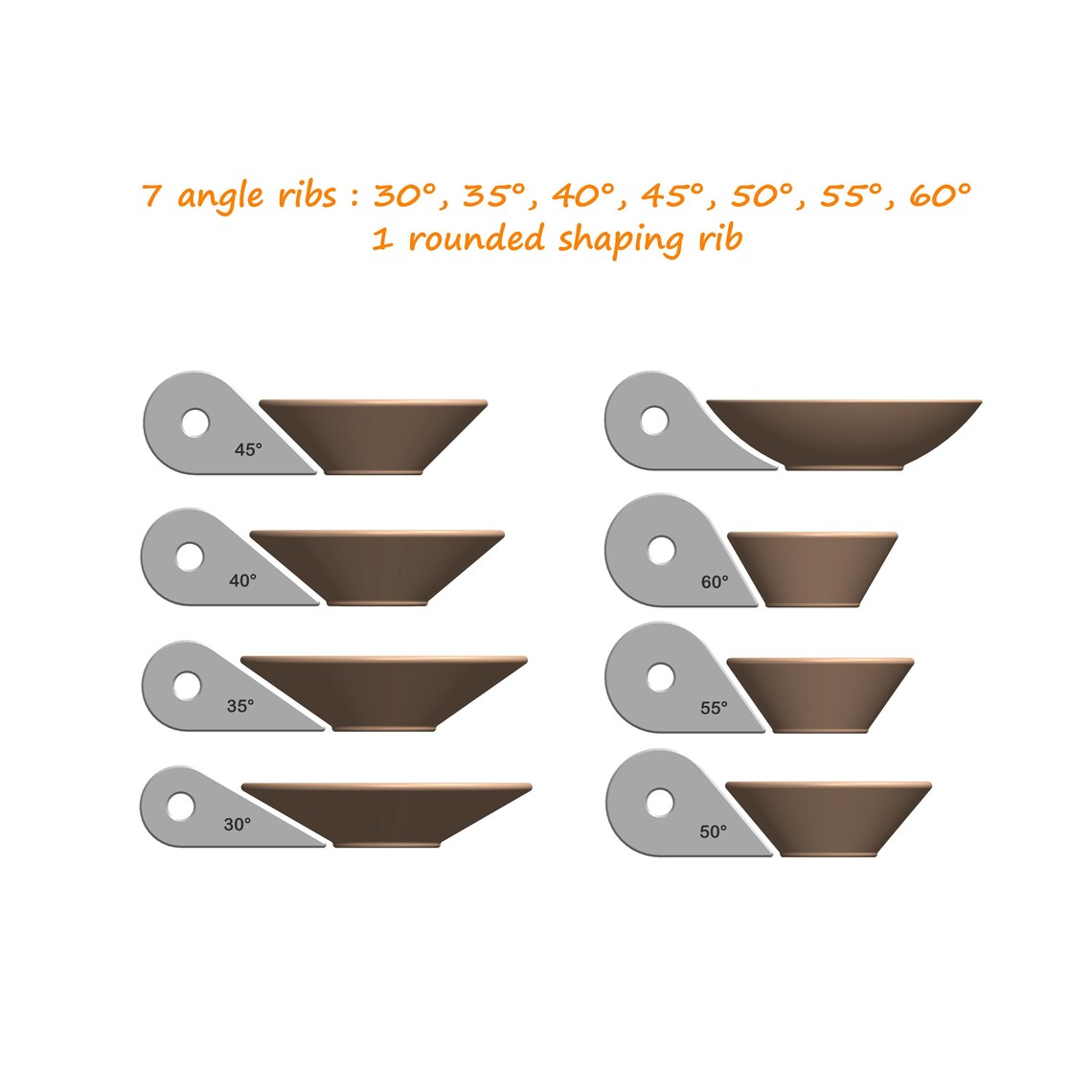 Pottery Shaping Rib Tool – 8 STL Files for 3D Printing | Digital ...
