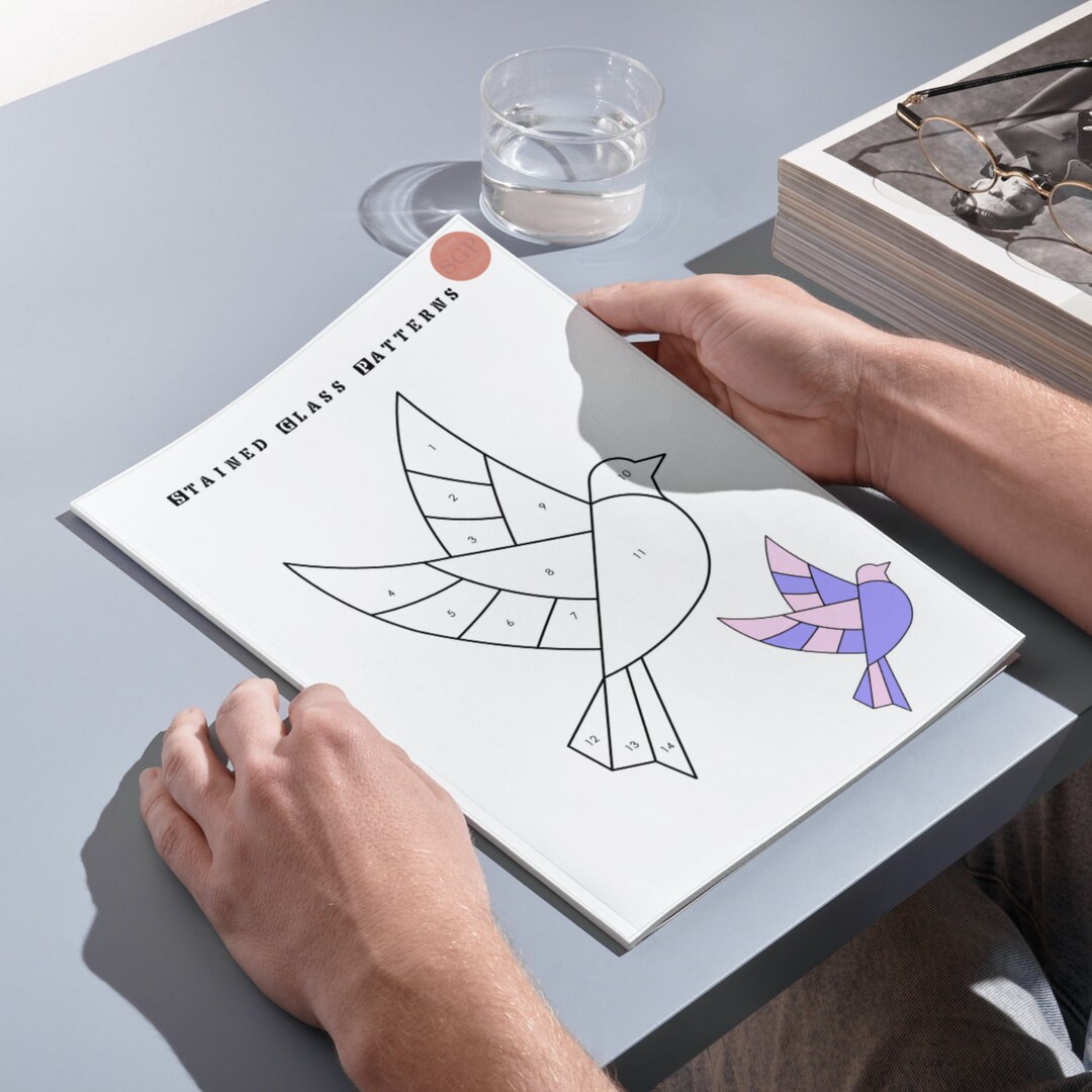 Bird Stained Glass Pattern Beginner | Stained Glass Printable Patterns ...