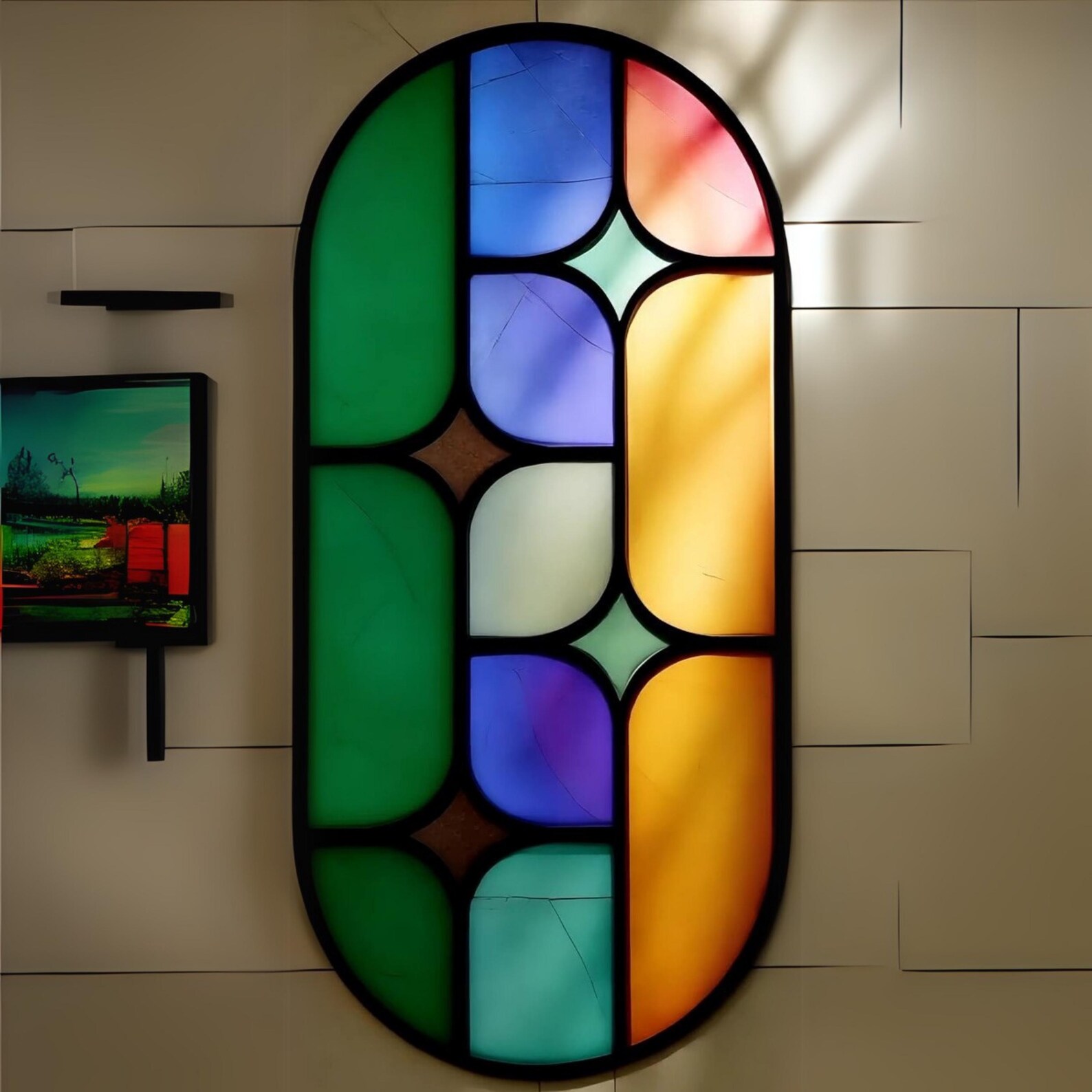 Modern Stained Glass Pattern | Geometric Vitrail Design PDF | Digital ...