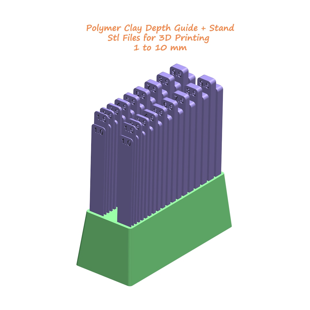 Polymer Clay Depth Guide + Stand | Thickness Guides 1 to 10 Mm | Clay ...