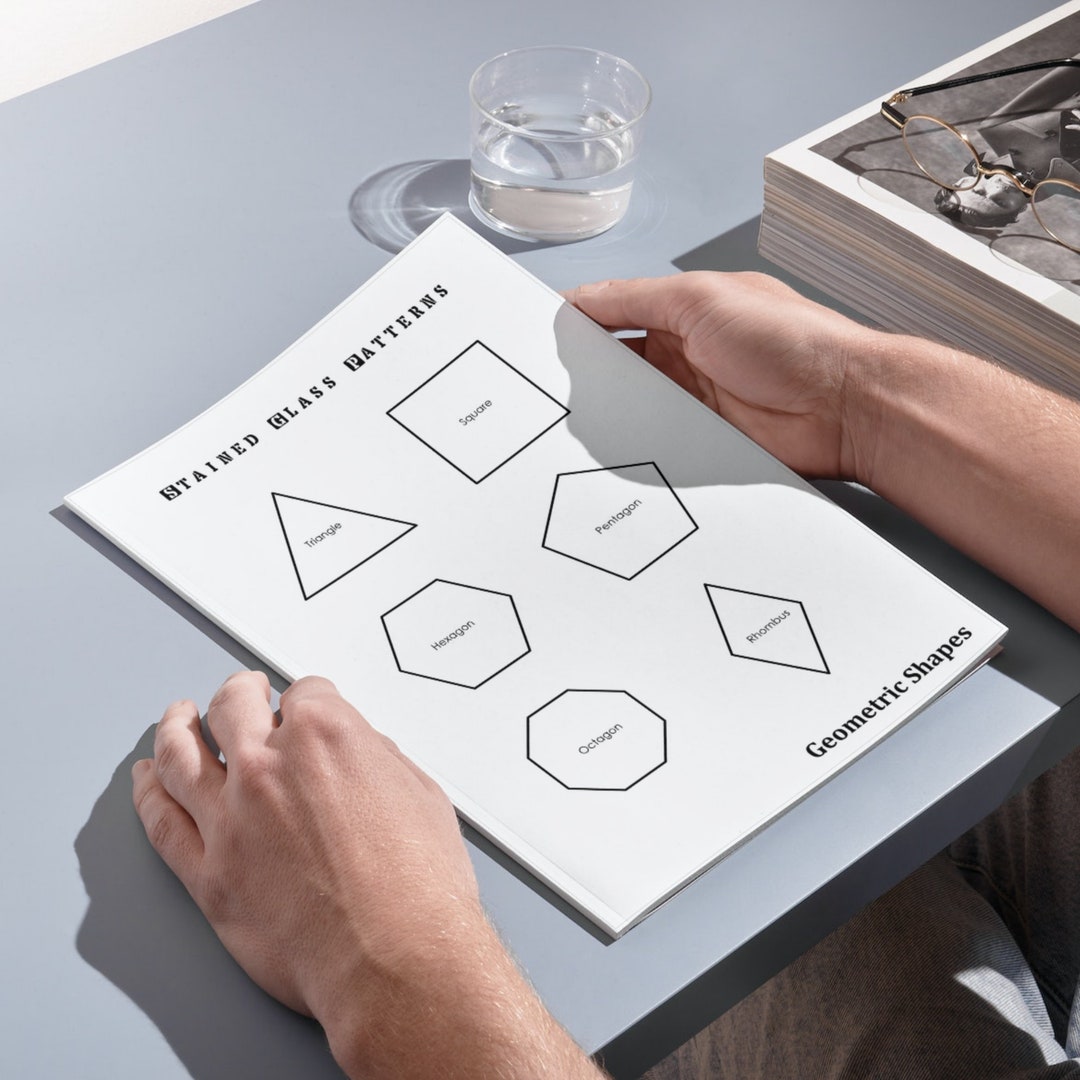 Geometric Shapes Stained Glass Patterns | Stained Glass Printable ...