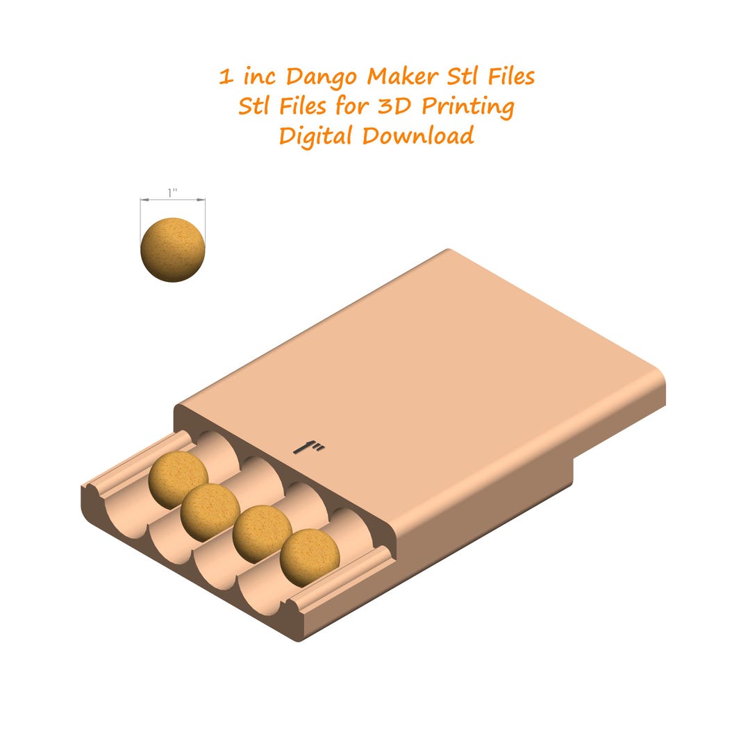 3D Printable Dango Mold Stl File | DIY Japanese Dessert Mold | 1-inch ...
