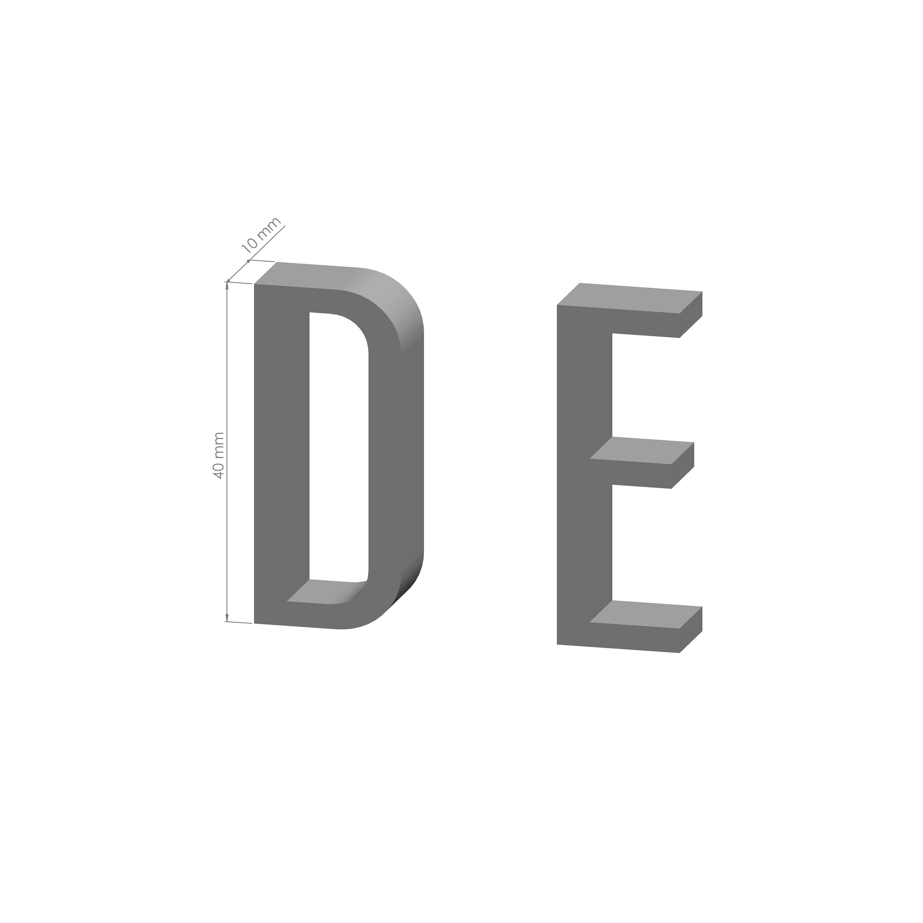 3D Font Alphabet Letters and Numbers 3D Stl File | 3D Letters Full ...