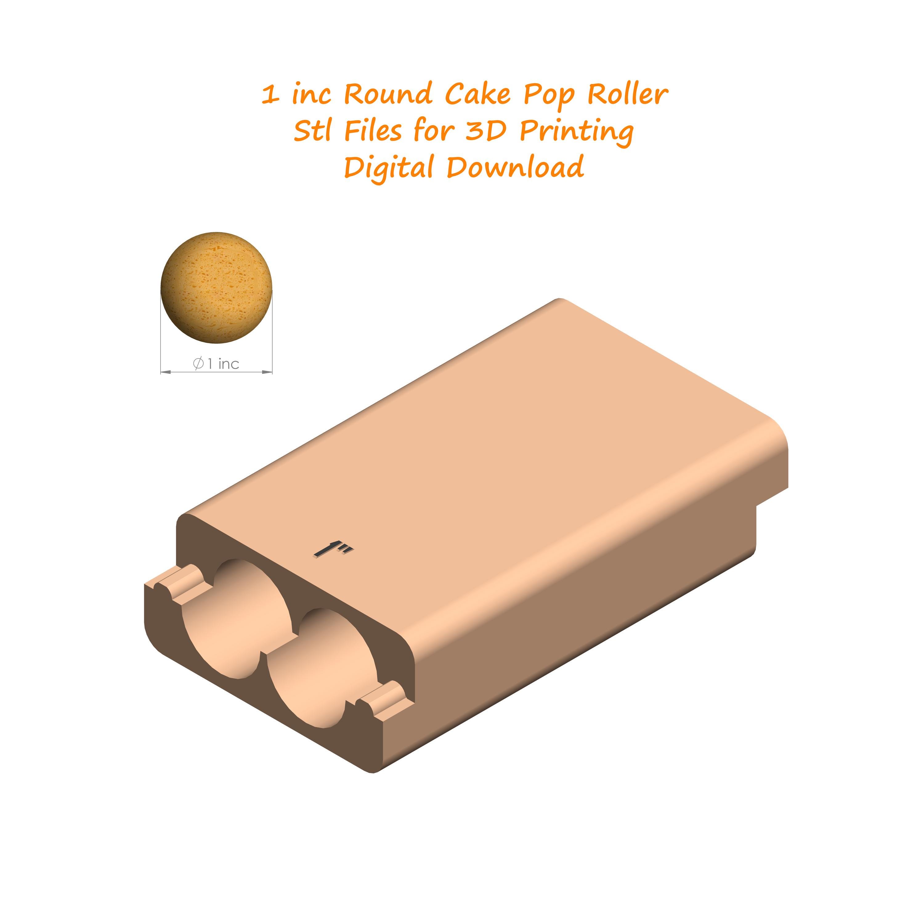 1 Inc Round Cake Pop Roller Stl Files Cake Pop Roller 3d Print Stl ...