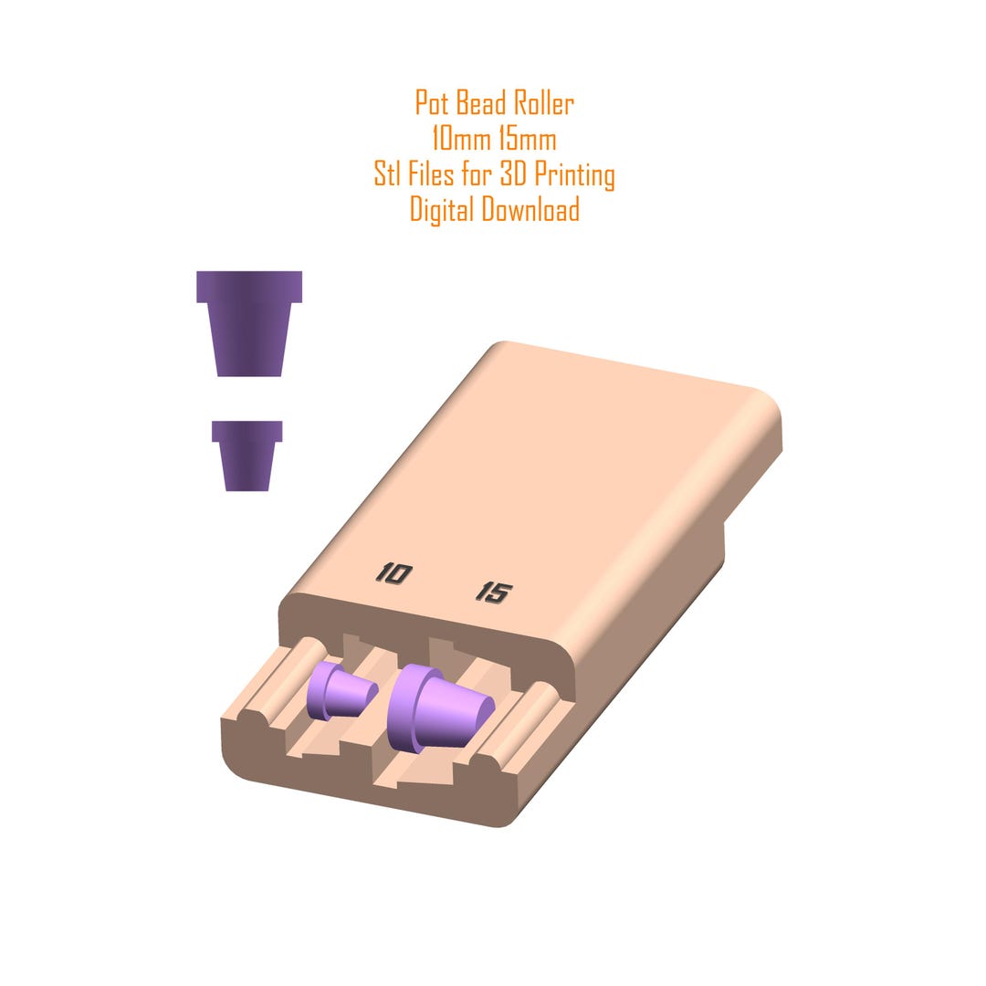 Polymer Clay Pot Bead Roller 10mm and 15mm Stl Files | Pot Shape Bead ...