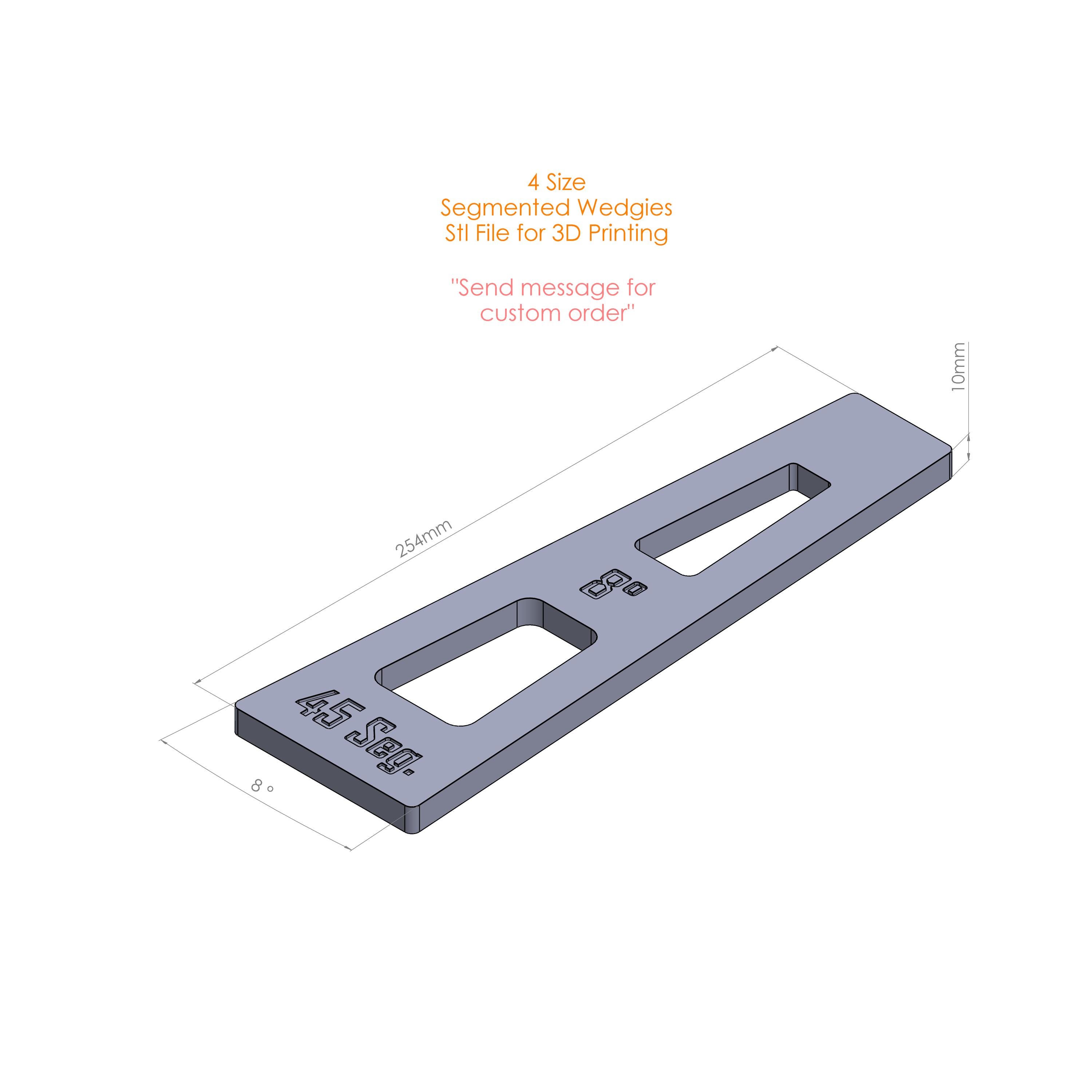 Segmented Bowl Wedgies STL Files for 3D Printing 3d Print Stl Files for 8 / 7.5 / 7.2 / 6 Degree ...