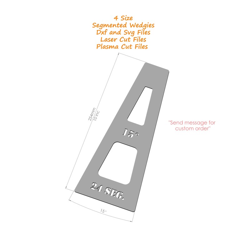 Segmented Bowl Wedgies Dxf and Svg Laser Cut Files | 15 - 12 - 10 - 9 ...
