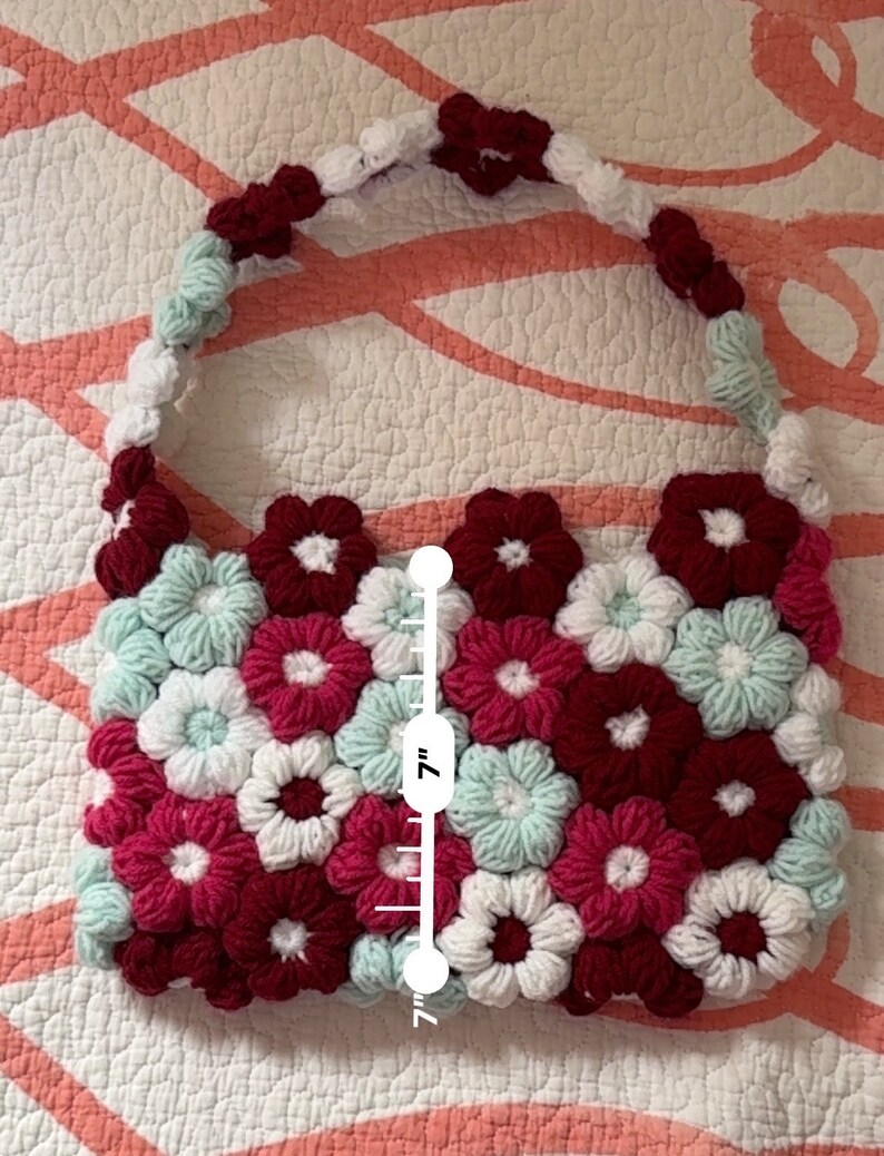 Handmade Crochet Flower-design Purse Bag - Etsy