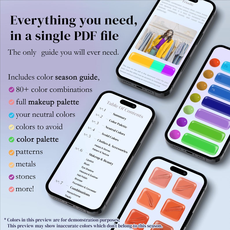 True Spring Color Guide & Palette, Warm Spring Colour Palette, Makeup ...