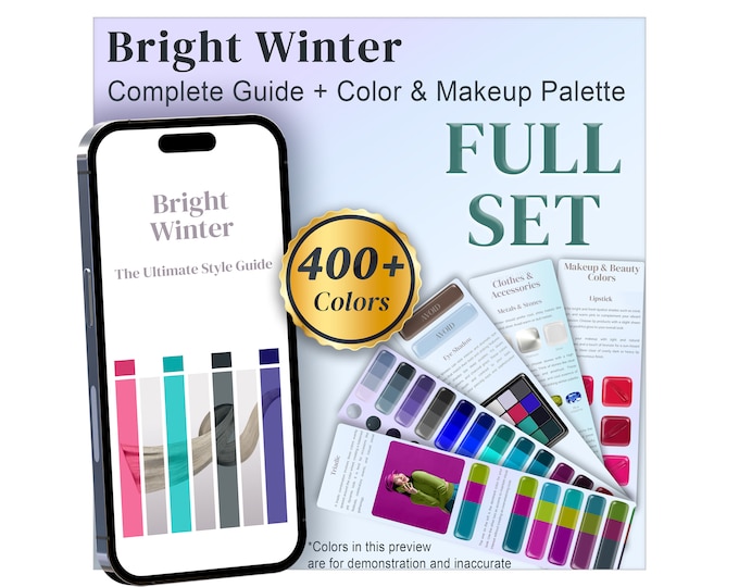 Bright Winter Color Guide & Palette, Clear Winter Colour Palette Makeup ...