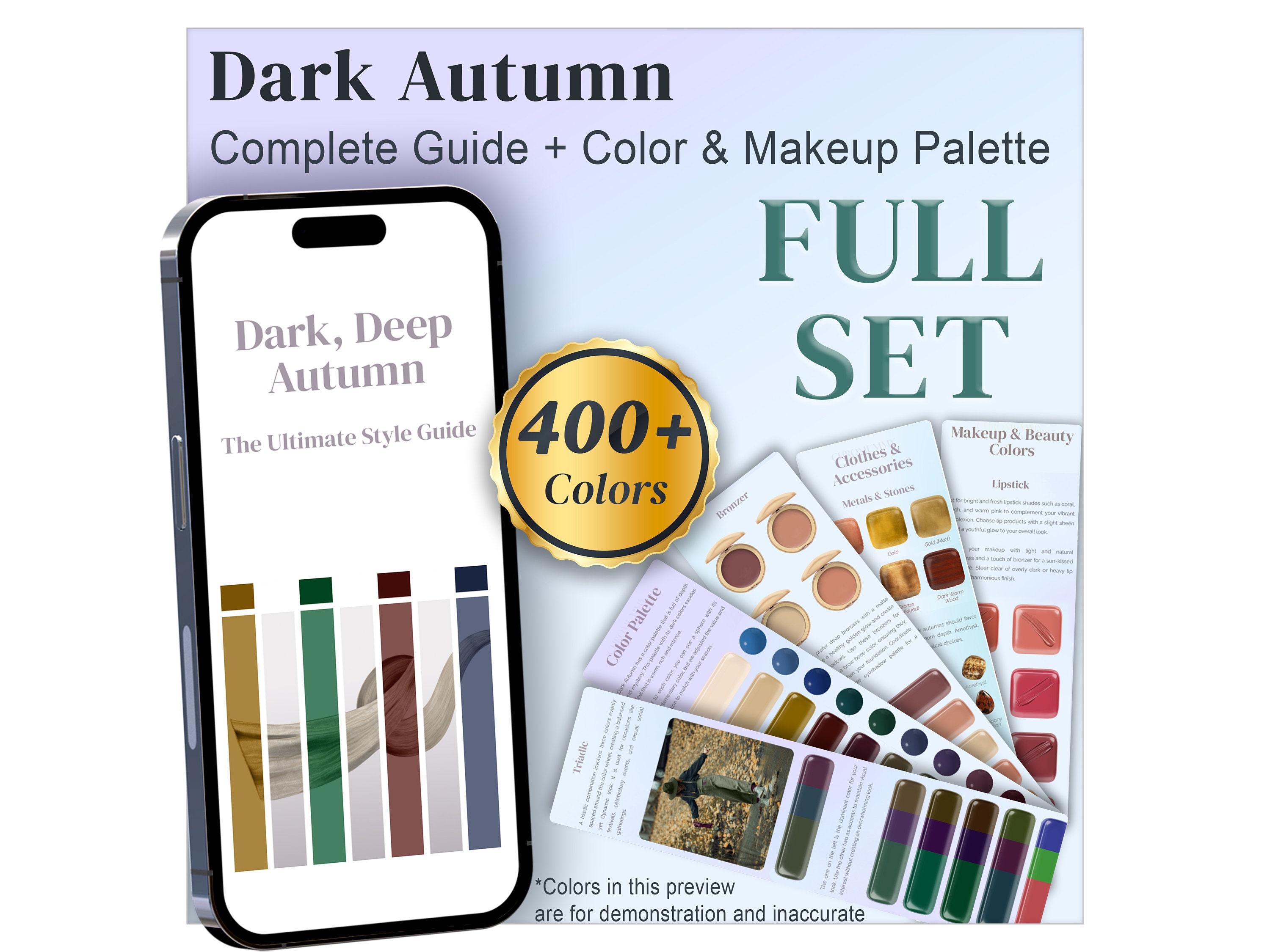 Dark Autumn Color Guide & Palette, Deep Autumn Colour Palette, Makeup ...
