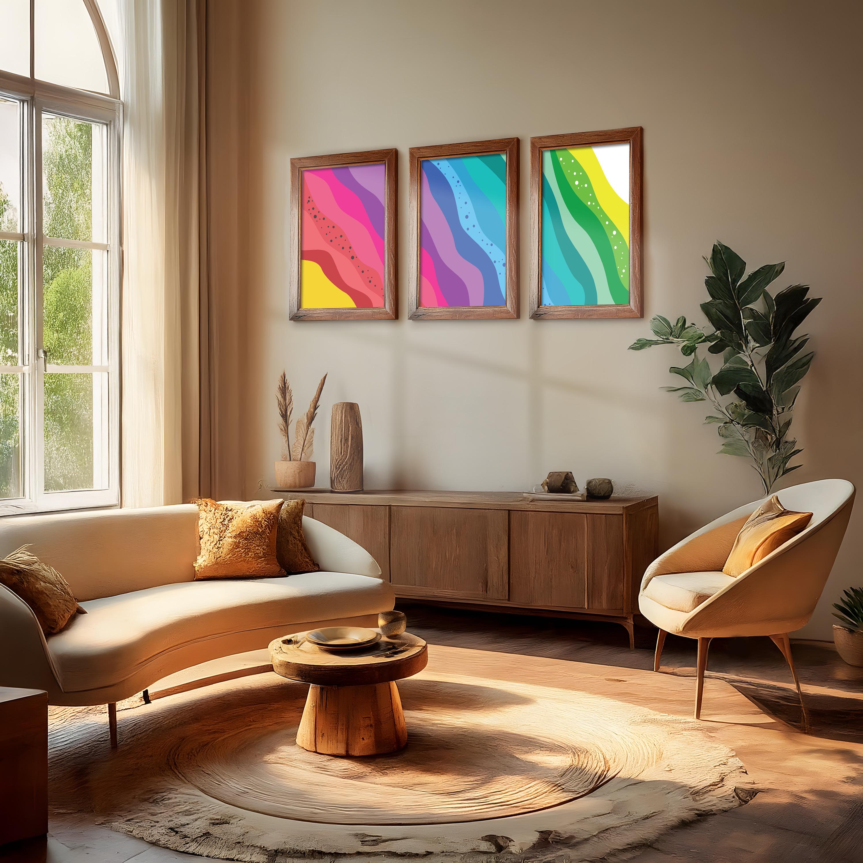 Bright Spring Color Palette Wall Art Decor | Set of 3 Digital Download ...