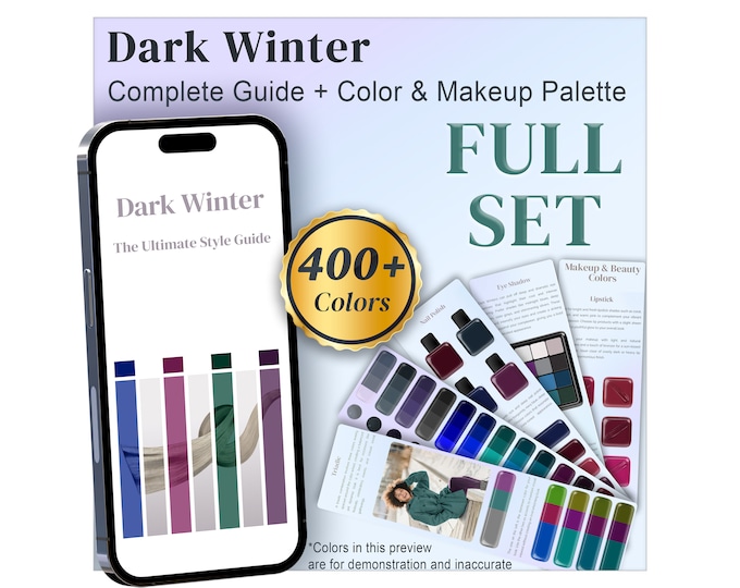 Dark Winter Color Guide & Palette, Deep Winter Colour Palette, Makeup ...