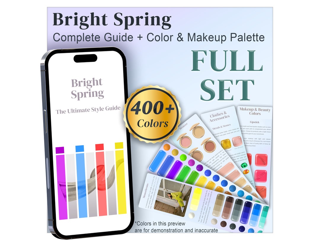 Bright Spring Color Guide & Palette, Clear Spring Colour Palette Makeup ...