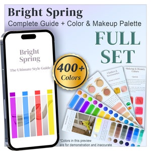 Bright Spring Color Guide & Palette, Clear Spring Colour Palette Makeup ...