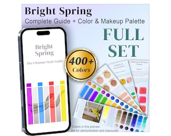 Bright Spring Color Guide & Palette, Clear Spring Colour Palette Makeup ...