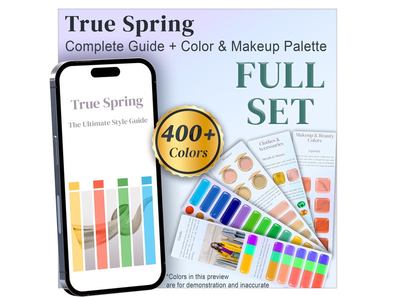 True Spring Color Guide & Palette, Warm Spring Colour Palette, Makeup ...