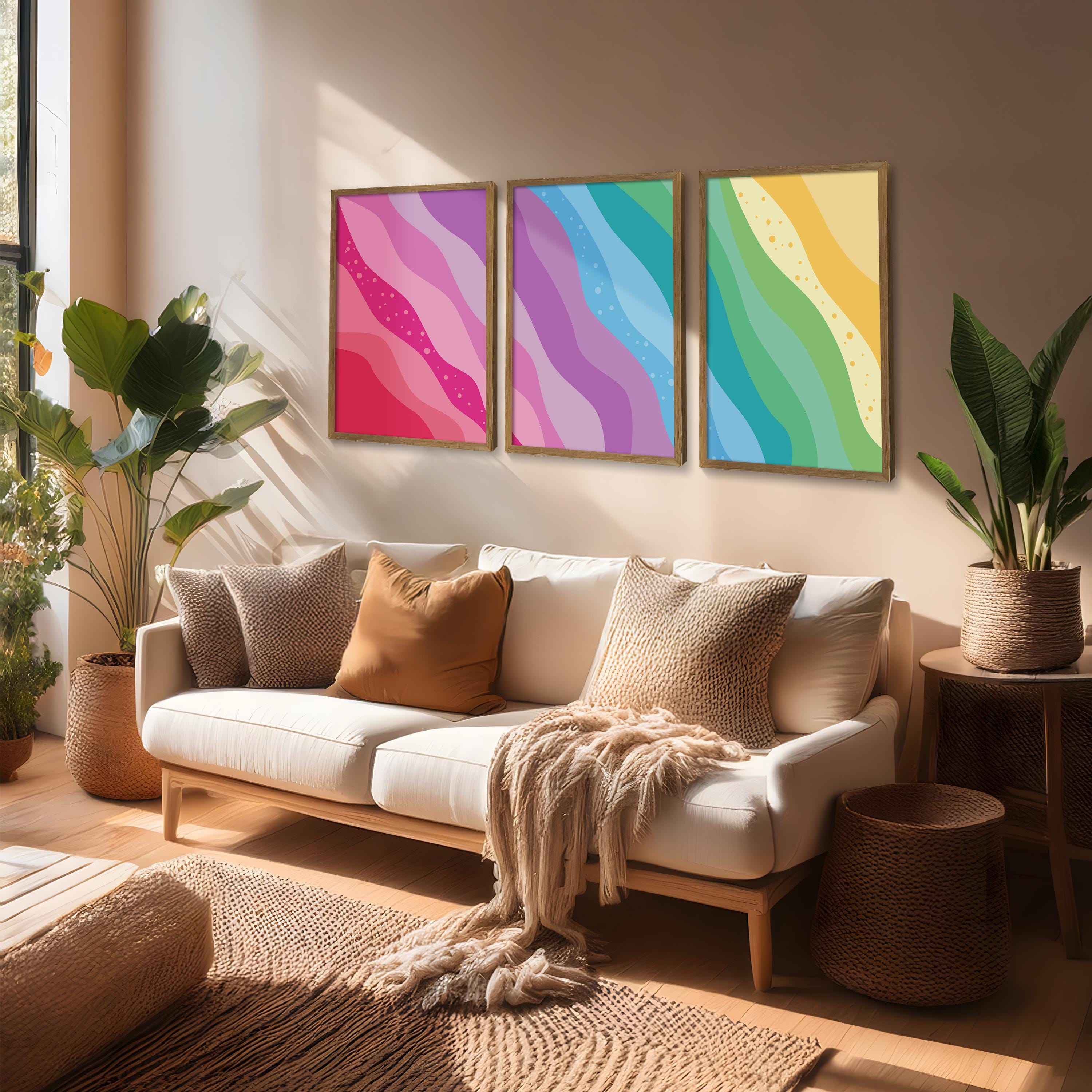 Light Spring Color Palette Wall Art Decor | Set of 3 Digital Download ...
