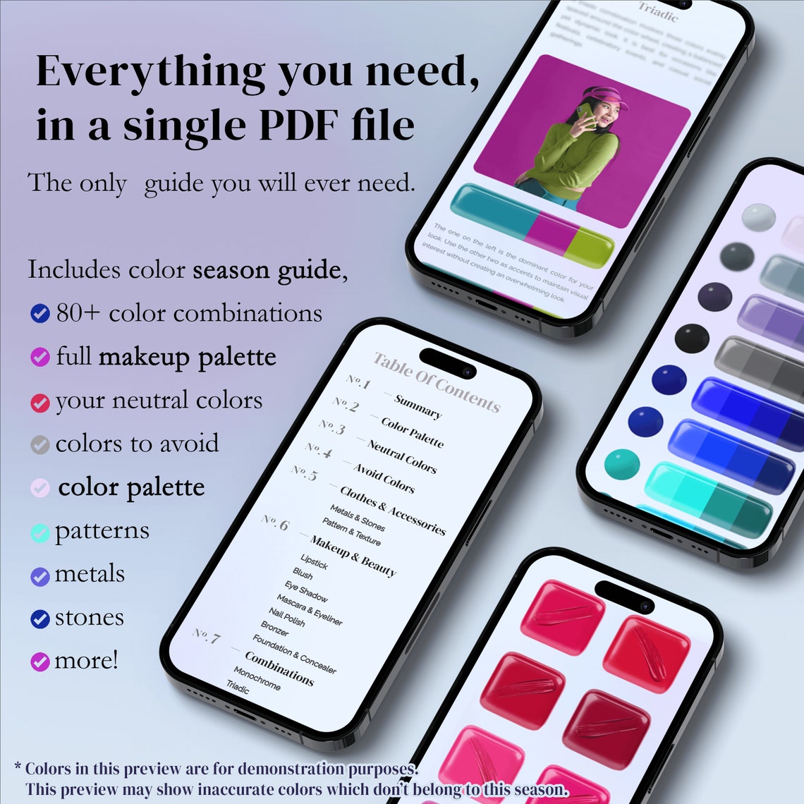 Bright Winter Color Guide & Palette, Clear Winter Colour Palette Makeup ...