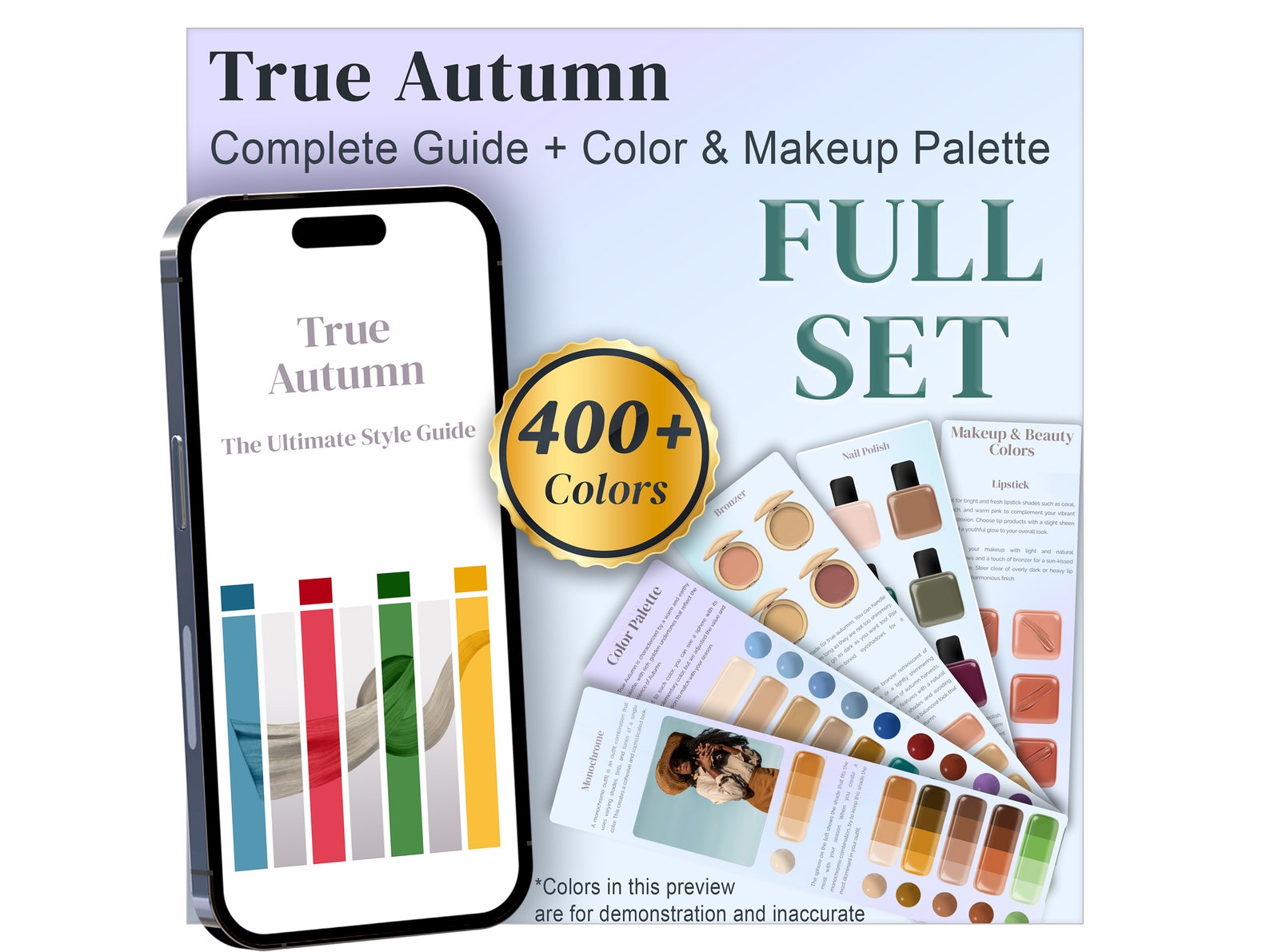 True Autumn Color Guide & Palette, Warm Autumn Colour Palette, Makeup ...