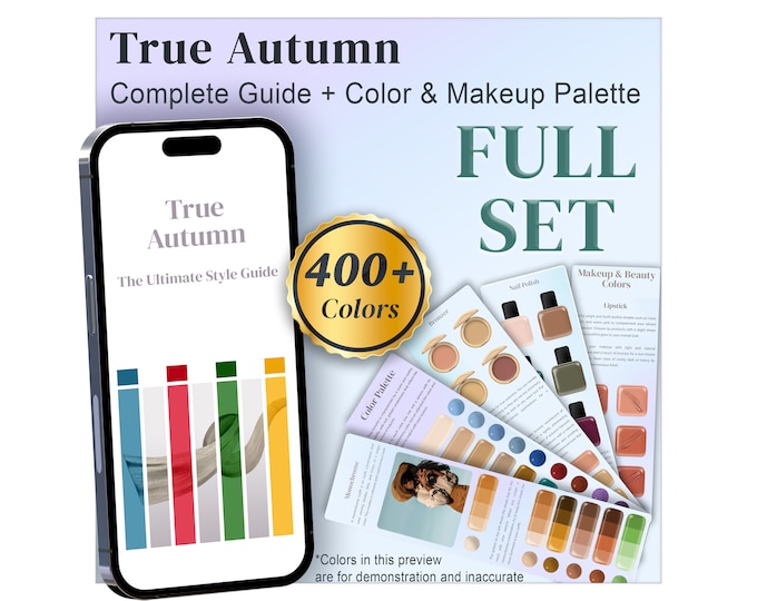 True Autumn Color Guide & Palette, Warm Autumn Colour Palette, Makeup ...