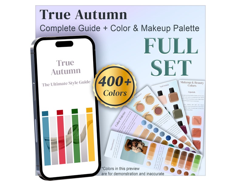True Autumn Color Guide & Palette, Warm Autumn Colour Palette, Makeup ...