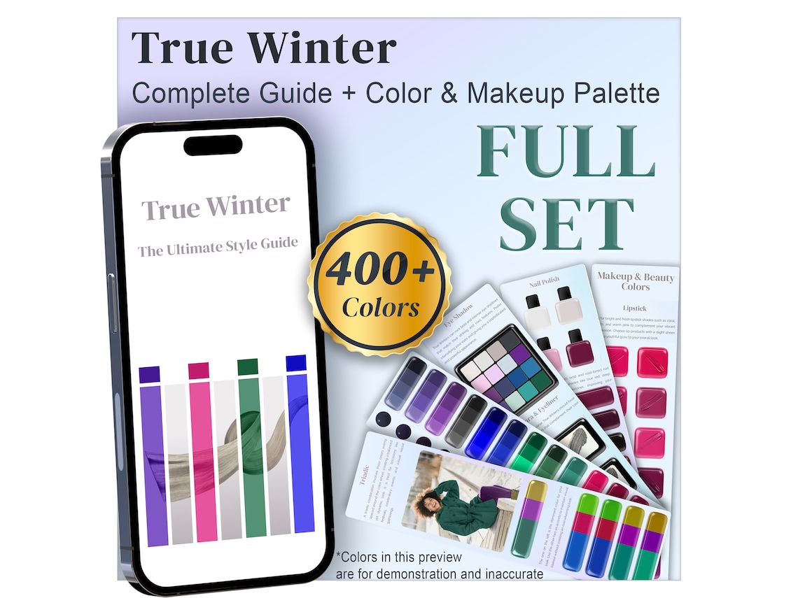 True Winter Color Guide & Palette, Cool Winter Colour Palette, Makeup ...
