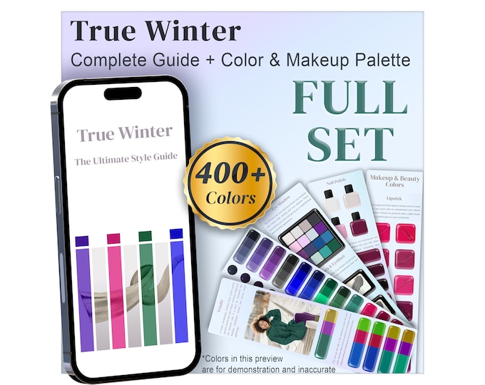 True Winter Color Guide & Palette, Cool Winter Colour Palette, Makeup ...